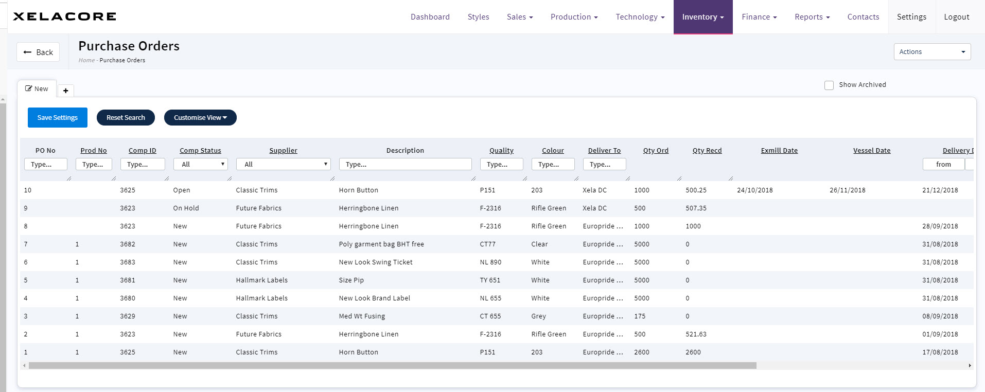 Create a Component Purchase Order – Fabacus