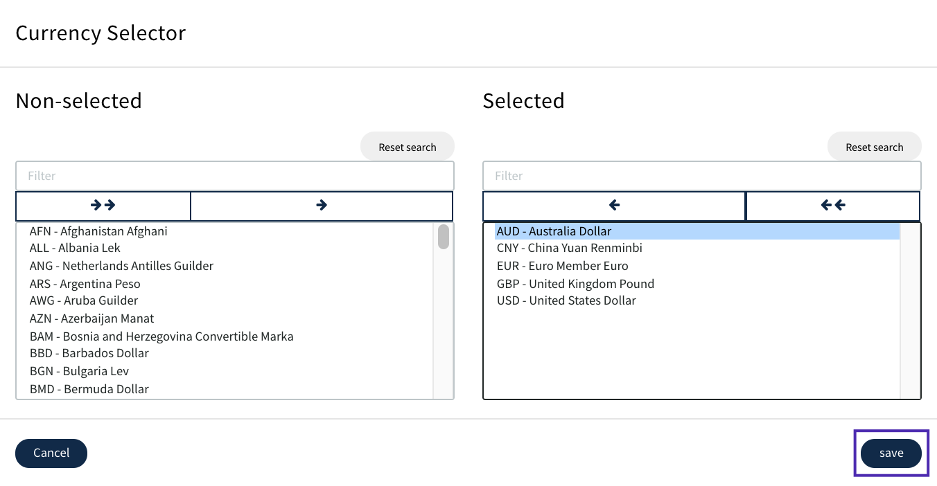 Adding Currencies and Exchange Rates – Fabacus